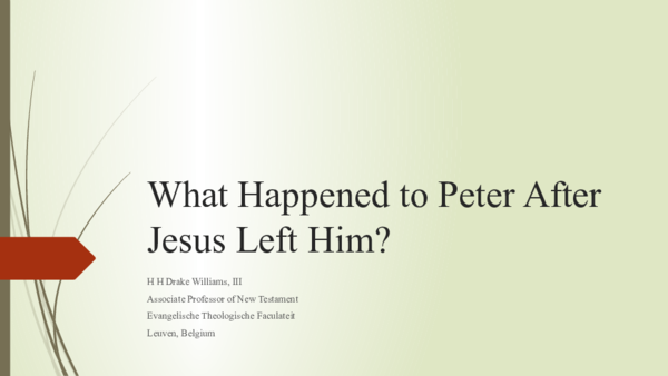 (PPT) Peter after Jesus Left Him