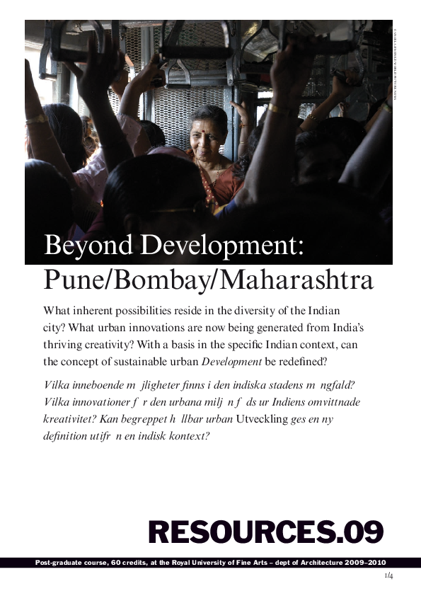 (PDF) Resources09_Beyond Development: Pune/ Bombay/ Maharashtra