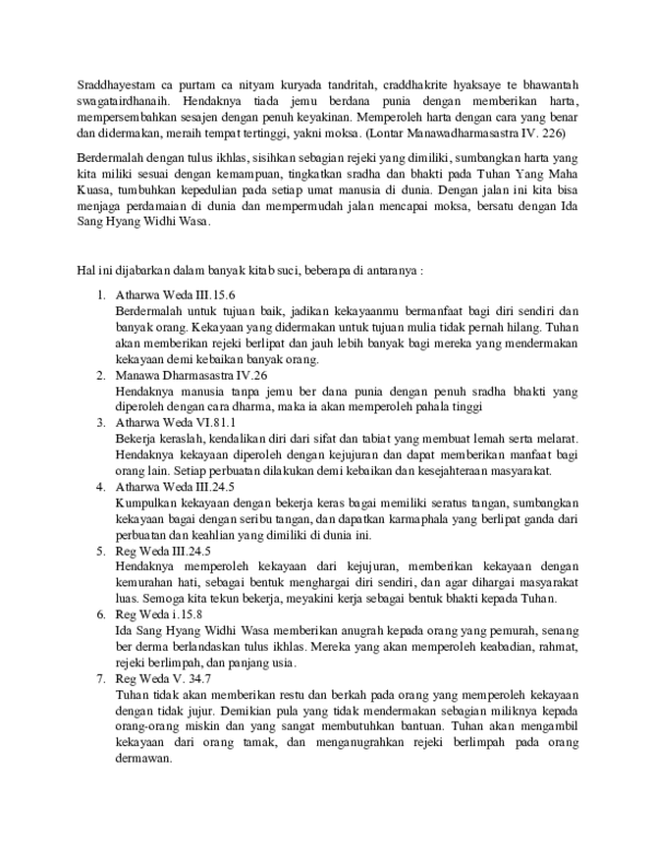 Pengertian Dan Bagian-Bagian Kitab Suci Weda Sruti MUTIARA, 45% OFF