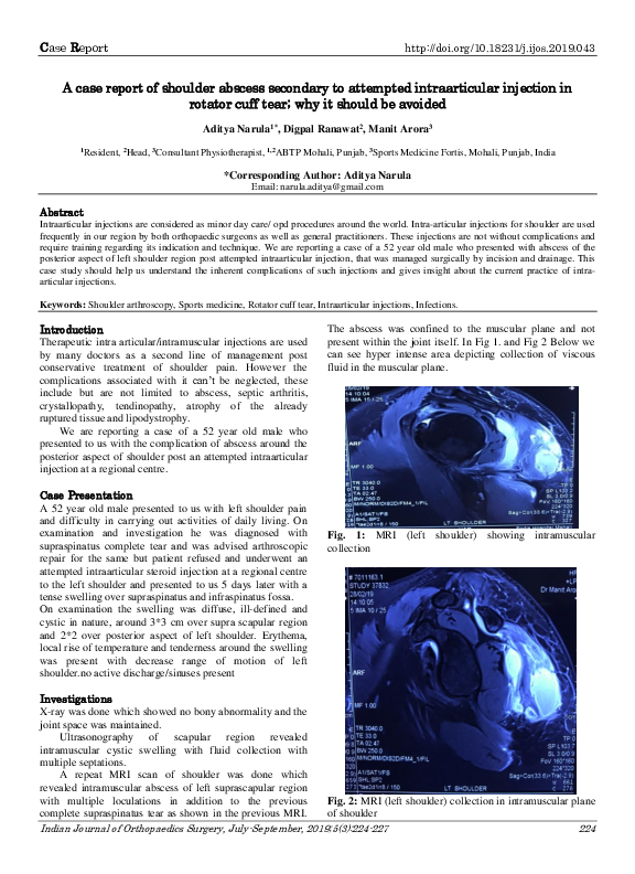(PDF) A case report of shoulder abscess secondary to attempted ...