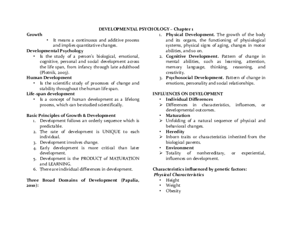 (PDF) DEVELOPMENTAL PSYCHOLOGY