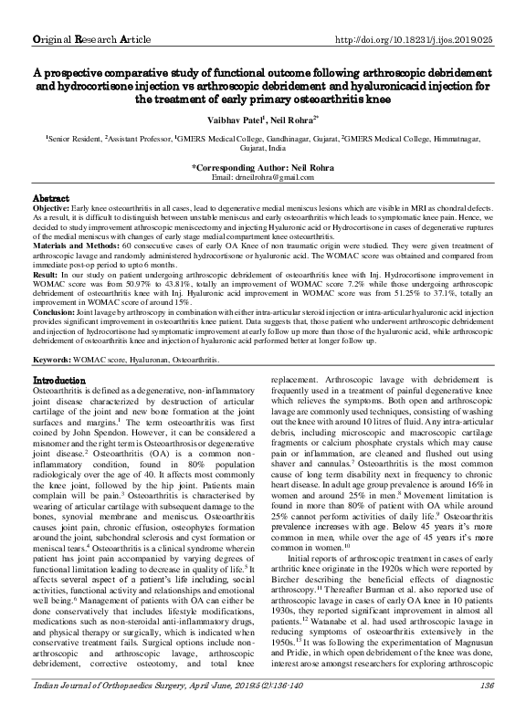 (PDF) A prospective comparative study of functional outcome following ...