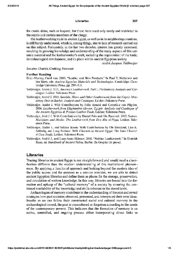 (PDF) Encyclopedia Entry on Ancient Egypt