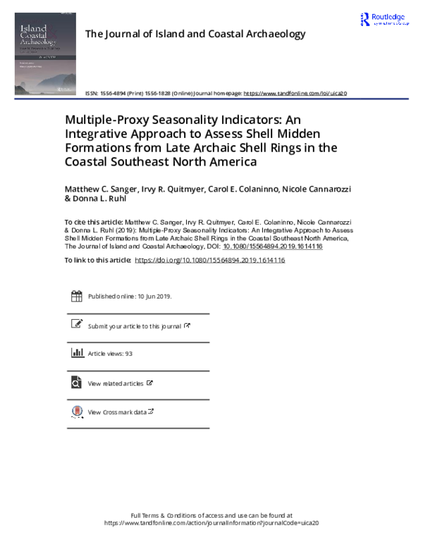 (PDF) Multiple-Proxy Seasonality Indicators: An Integrative Approach to ...