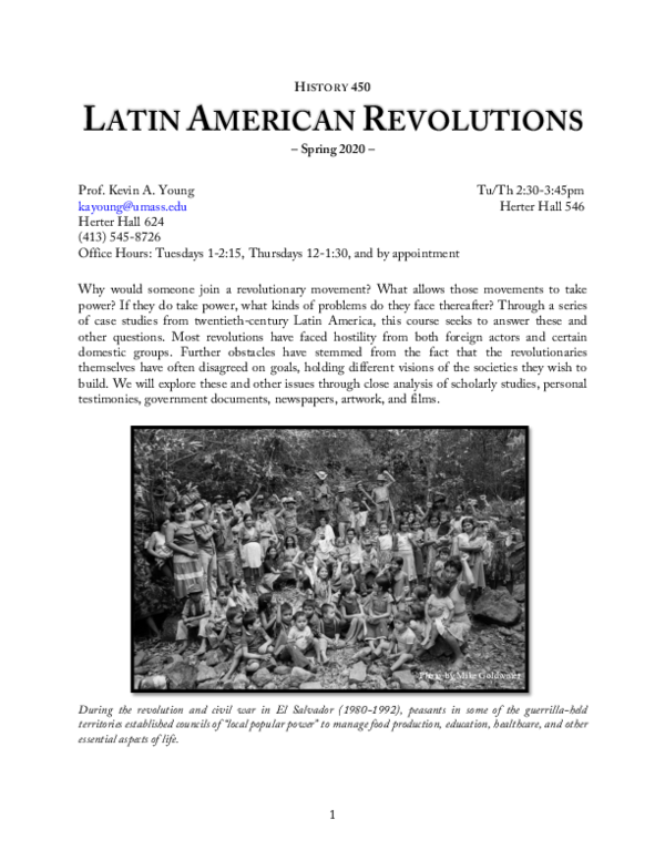 (PDF) Latin American Revolutions (syllabus)