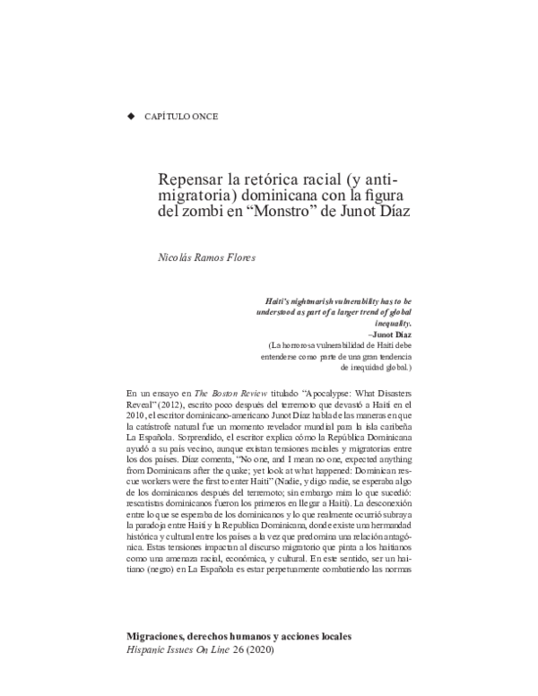 (PDF) Repensar la retórica racial (y antimigratoria) dominicana con la ...