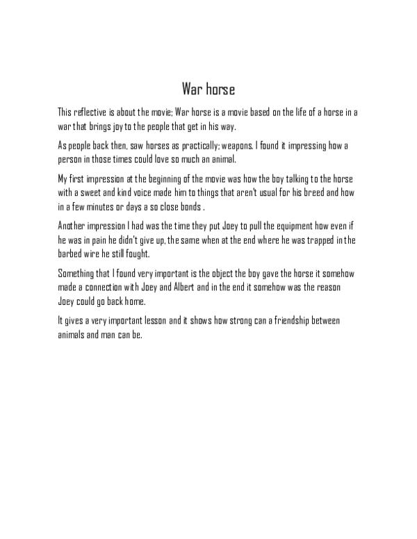 (PDF) War horse