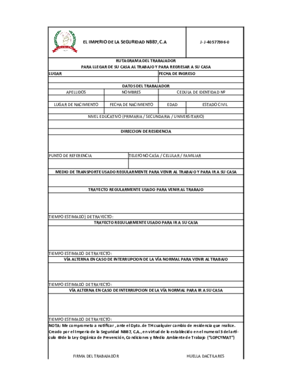 (XLS) Rutagrama El Imperio