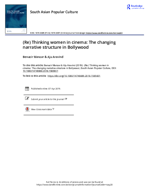 (PDF) (Re) Thinking women in cinema: The changing narrative structure in Bollywood