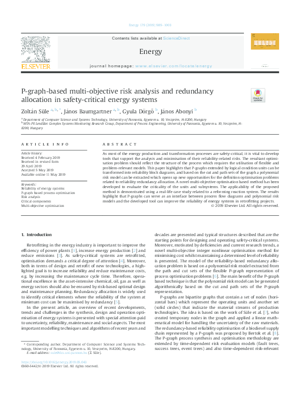 (PDF) P-graph-based multi-objective risk analysis and redundancy allocation in safety-critical ...