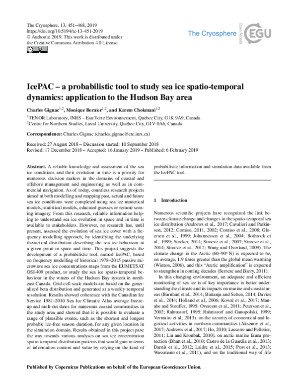 (PDF) IcePAC -a probabilistic tool to study sea ice spatio-temporal ...