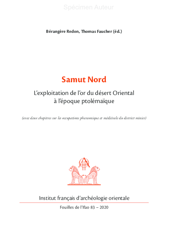 (PDF) Bérangère Redon, Thomas Faucher (éds), Samut Nord L’exploitation ...