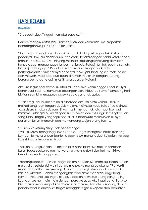 (PDF) HARI KELABU by Enny Arrow
