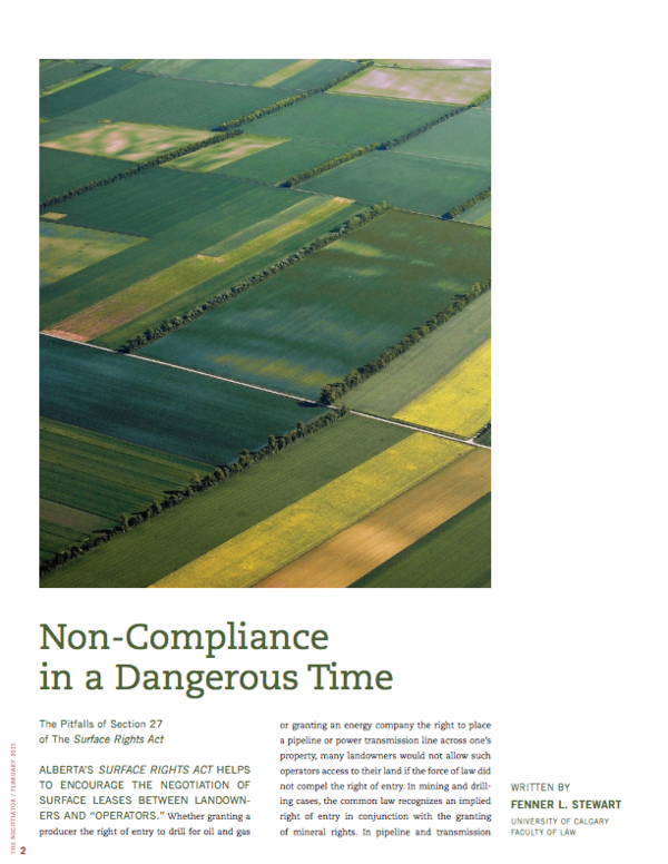 (PDF) Non-Compliance in a Dangerous Time: The Pitfalls of Section 27 of ...