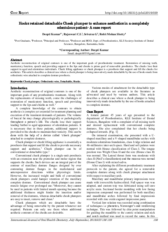 (PDF) Hooks retained detachable Cheek plumper to enhance aesthetics in ...