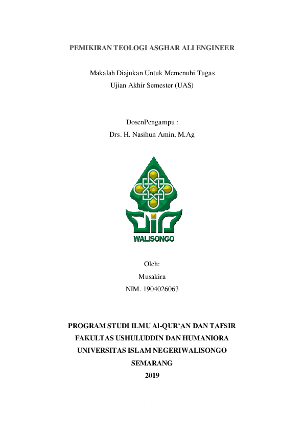 (PDF) PEMIKIRAN TEOLOGI ASGHAR ALI ENGINEER