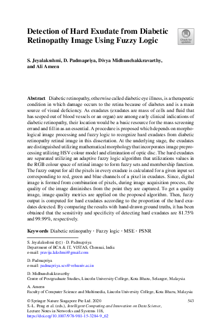 Pdf Detection Of Hard Exudate From Diabetic Retinopathy Image Using