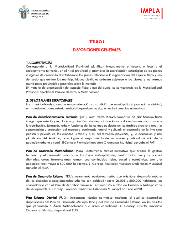 (PDF) TÍTULO I DISPOSICIONES GENERALES