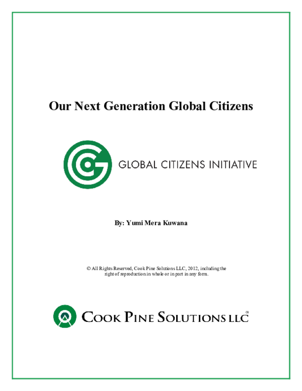 (PDF) Our Next Generation Global Citizens