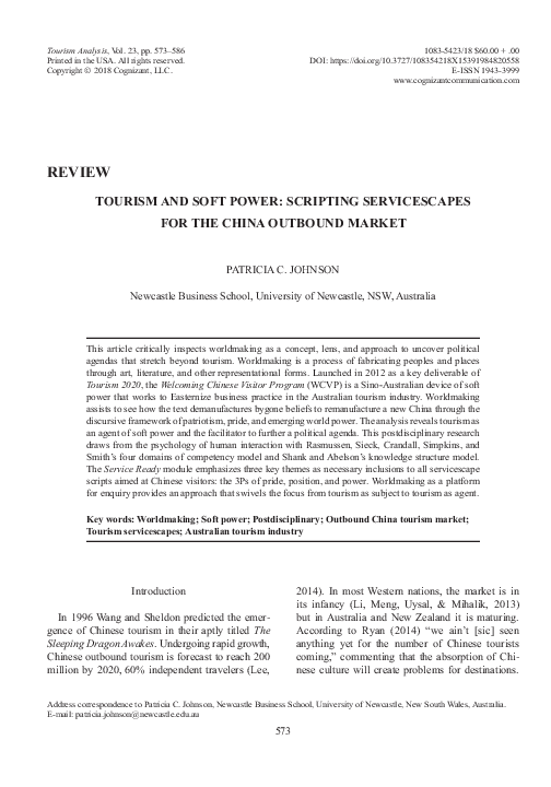 (PDF) TOURISM AND SOFT POWER. TOURISM ANALYSIS