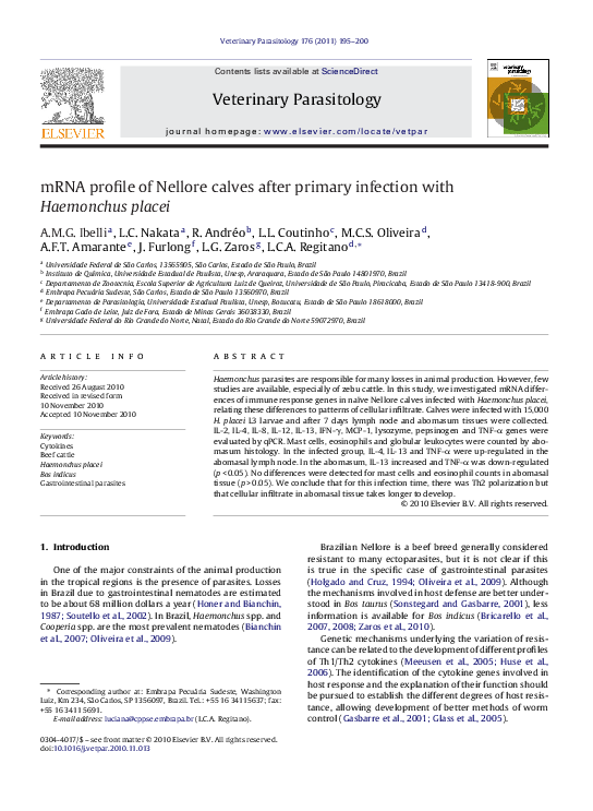 (PDF) mRNA profile of Nellore calves after primary infection with ...