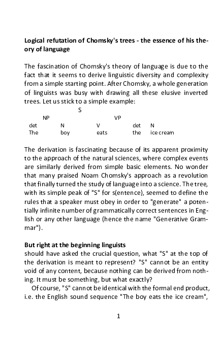 (PDF) Logical refutation of Chomsky's trees - the essence of his theory ...