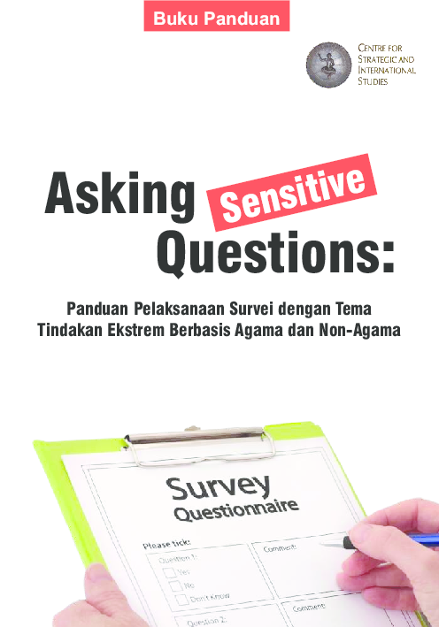 (PDF) Asking Sensitive Questions: Panduan Pelaksanaan Survei dengan Tema Tindakan Ekstrem ...