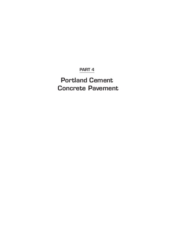 (PDF) PART 4 Portland Cement Concrete Pavement