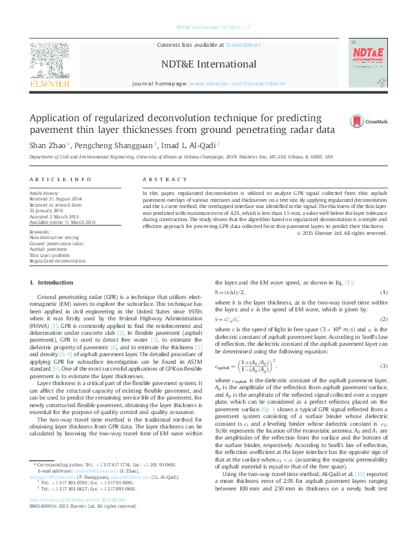 Pdf Application Of Regularized Deconvolution Technique For Predicting