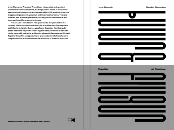 (PDF) Rigmarole & Flies (Þulur & Flugur), Theodóra Thoroddsen and Jón ...