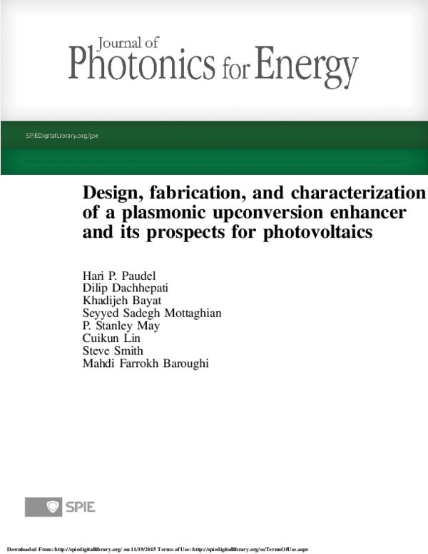 (PDF) Design, fabrication, and characterization of a planar, silicon-based, monolithically ...