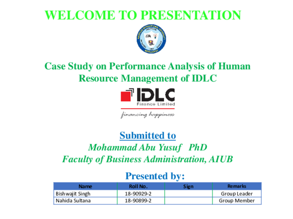 (PDF) Case Study on Performance Analysis of Human Resource Management ...