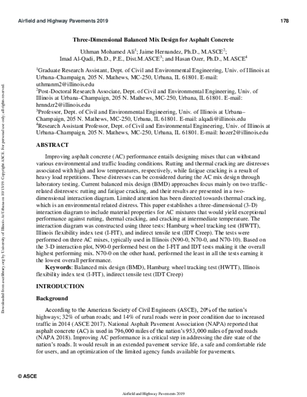 (PDF) Three-Dimensional Balanced Mix Design for Asphalt Concrete