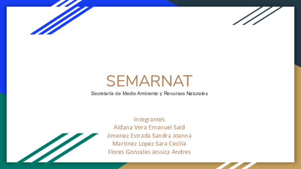 (PDF) SEMARNAT Secretaría de Medio Ambiente y Recursos Naturales
