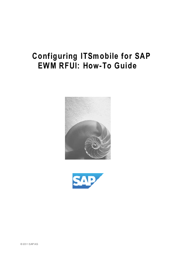 (PDF) Configuring ITSmobile for SAP EWM RFUI: How-To Guide | Consultor ...
