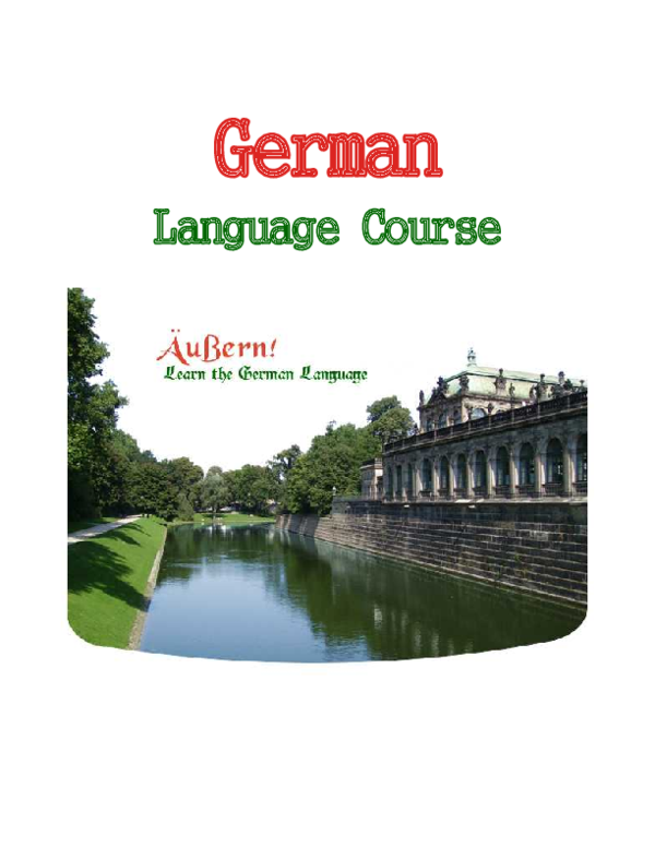 (PDF) German Language Course German Language Course the open-content ...