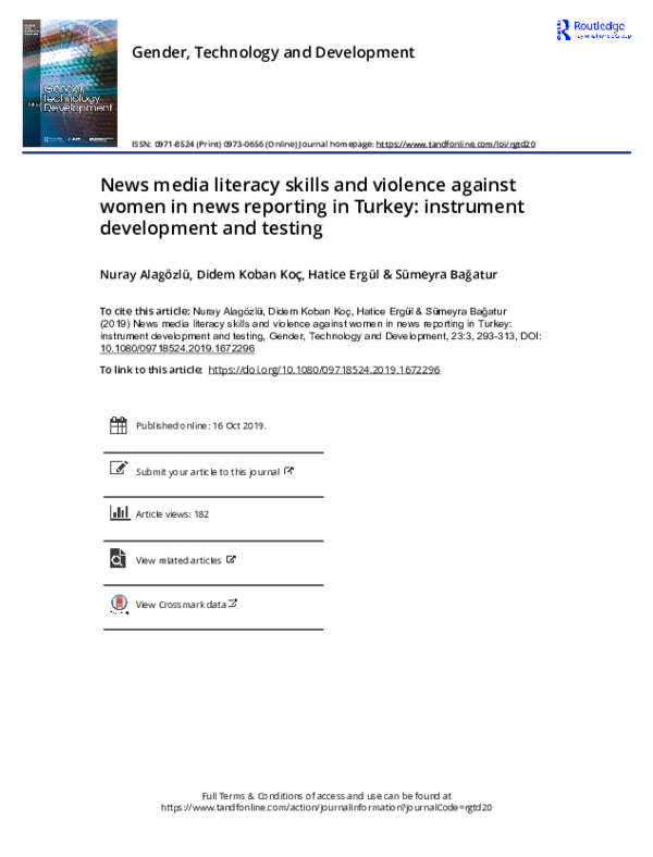 (PDF) Gender, Technology and Development News media literacy skills and ...