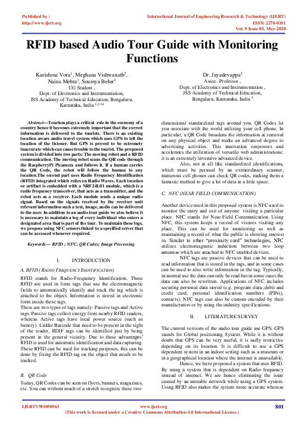 (PDF) IJERT-RFID based Audio Tour Guide with Monitoring Functions