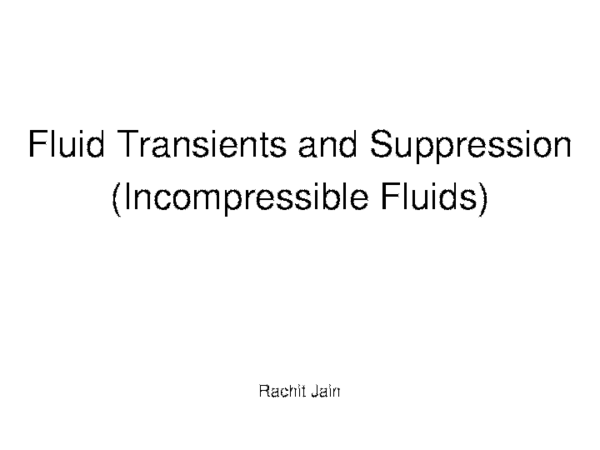 (PDF) Fluid Transients and Suppression | Rachit Jain - Academia.edu