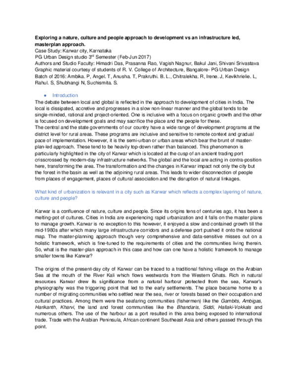 (PDF) Exploring a nature, culture and people approach to development vs ...