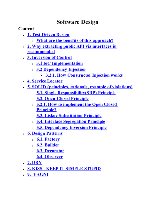 (DOC) Software Design