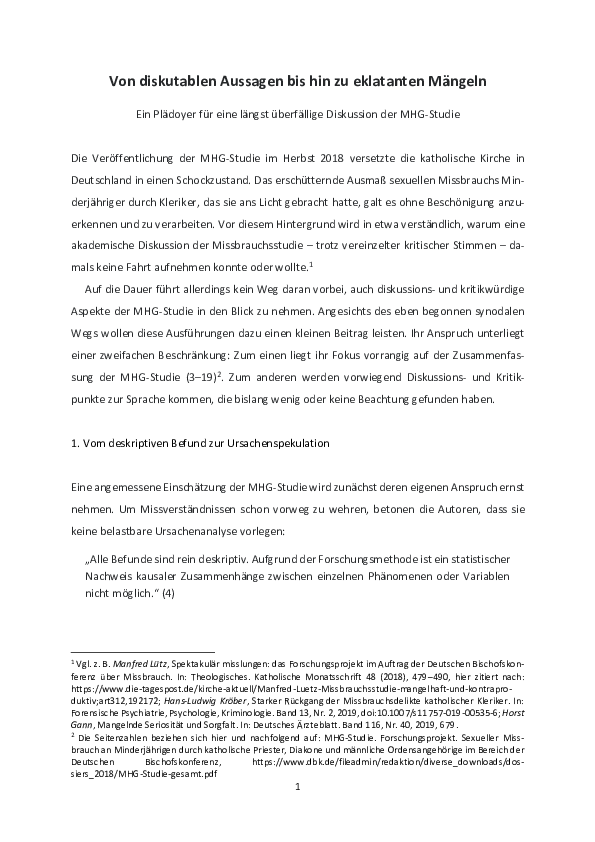 (PDF) Von diskutablen Aussagen bis hin zu eklatanten Mängeln. An einer kritischen Diskussion der ...