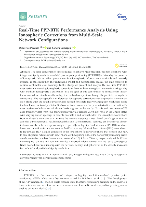 Pdf Real Time Ppp Rtk Performance Analysis Using Ionospheric Corrections From Multi Scale