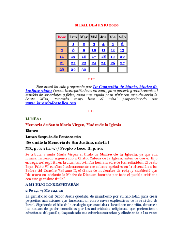 (PDF) Misal junio 2020