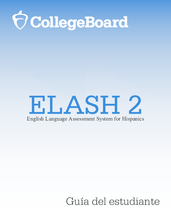 (PDF) ELASH 2 English Language Assessment System for Hispanics Guía del ...