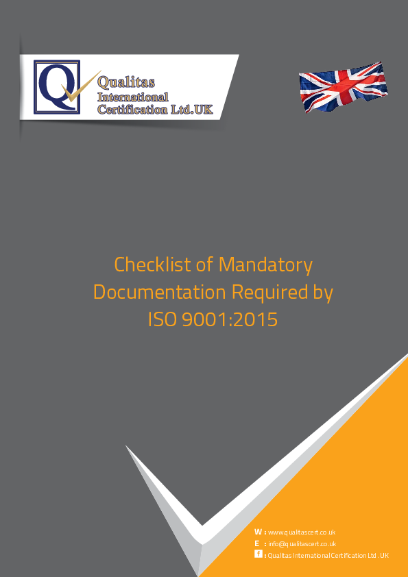 (PDF) Checklist of Mandatory Documentation Required by ISO 9001:2015