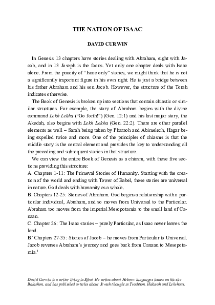 (PDF) THE NATION OF ISAAC