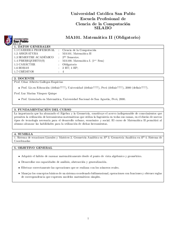 (PDF) Universidad Católica San Pablo Escuela Profesional de Ciencia de la Computación SILABO ...