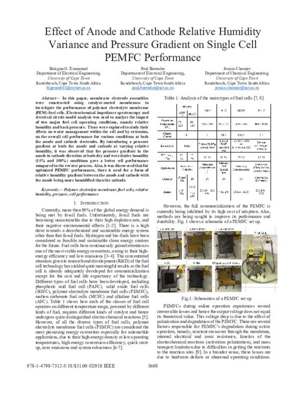 (PDF) Effect of Anode and Cathode Relative Humidity Variance and Pressure Gradient on Single ...