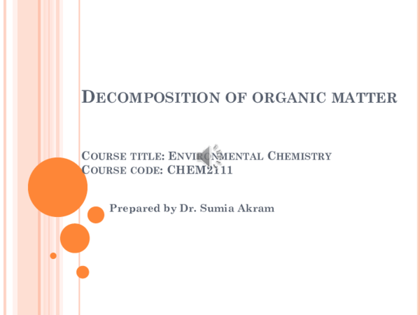 (PDF) Decomposition of Organic Matter